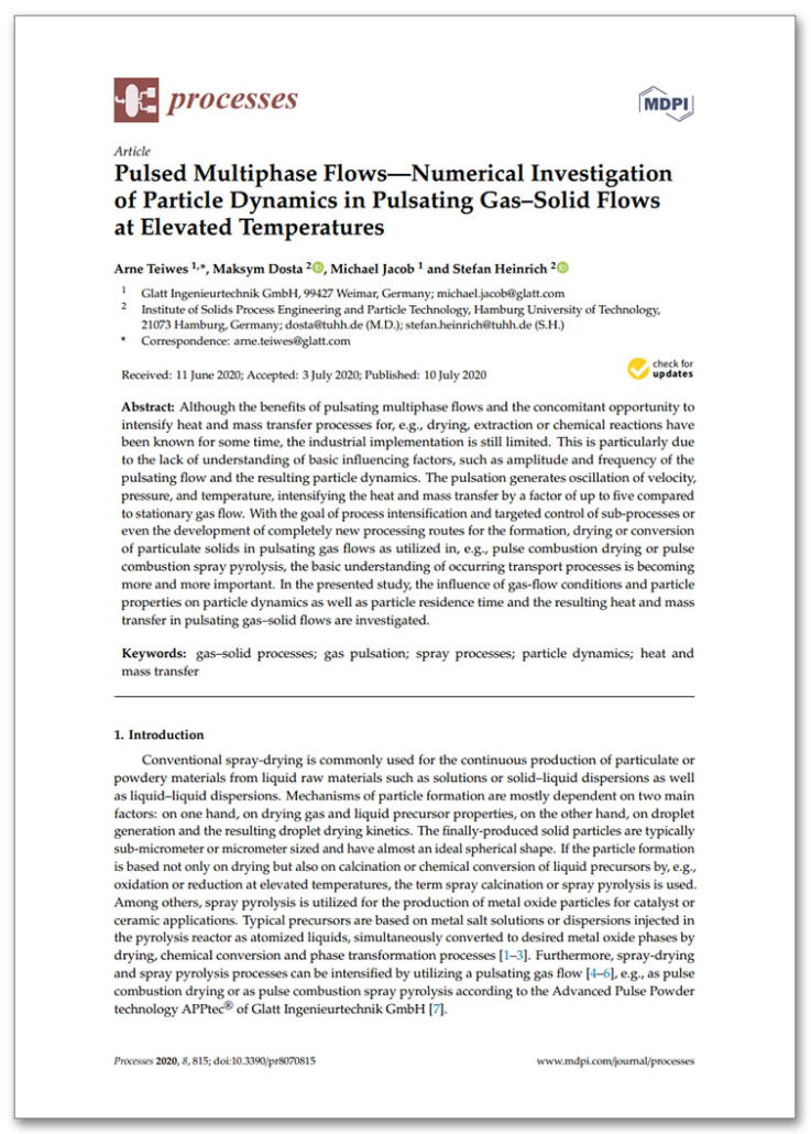 Publications - Glatt Powdersynthesis